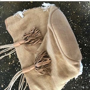 SHASHI | Bags | Shashi Belly Tote Natural Tassel Beige Boho | Poshmark